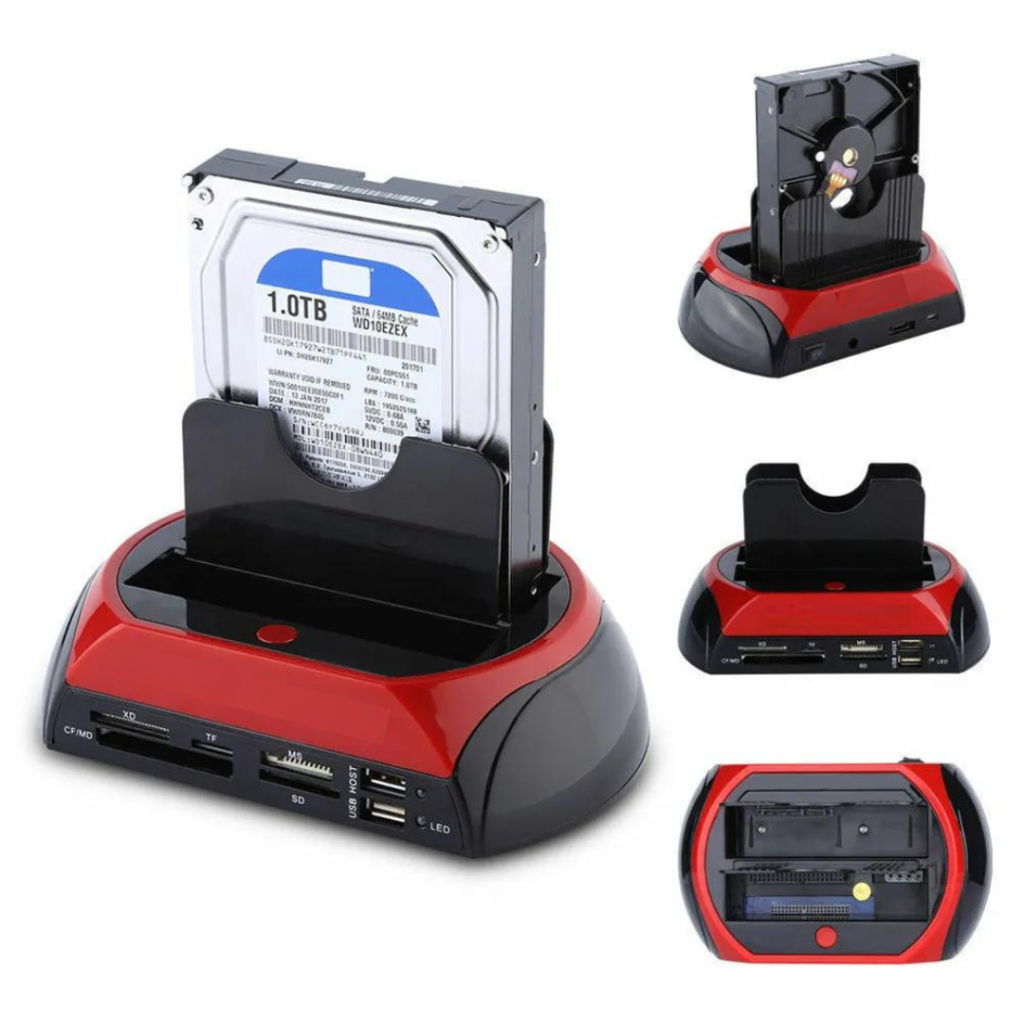 Hd All In 1 Hdd Docking Usb 2,0 / 3.0 Sata Backup Leitor | Shopee Brasil
