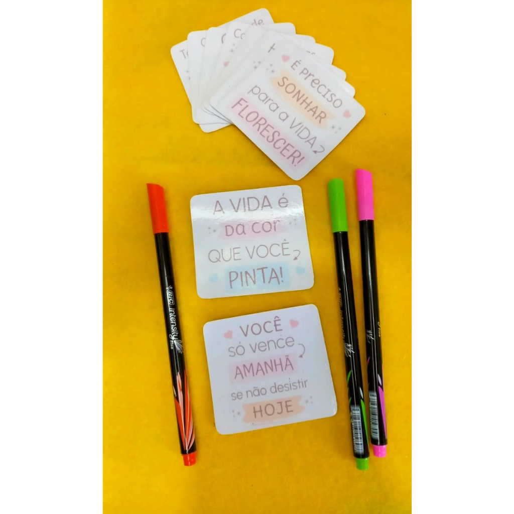 Kit cartão Frases 45 un. (5 un de cada frase) | Shopee Brasil