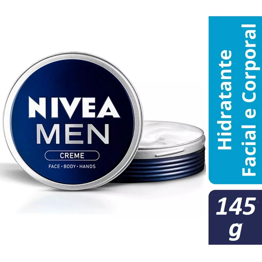 Creme Nivea Men 4 em 1 Hidratante Lata Grande 145g Homem Masculino ...