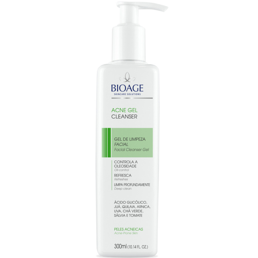 Gel De Limpeza Facial Bio-Acne Solution Cleanser 300ml Bioage | Shopee ...