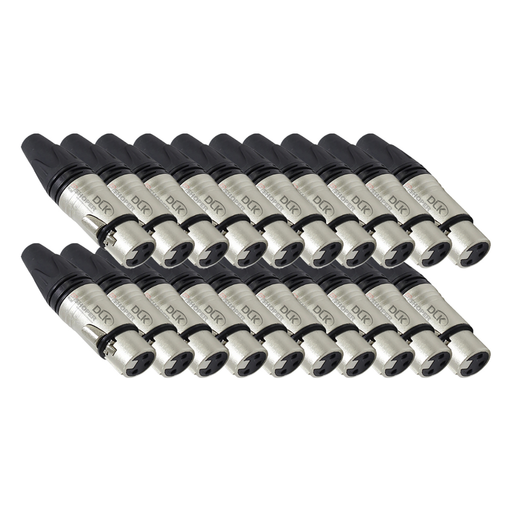 Kit 400 Plugs Conector DATALINK XLR - 400 Plug XLR - Macho e Femea ...