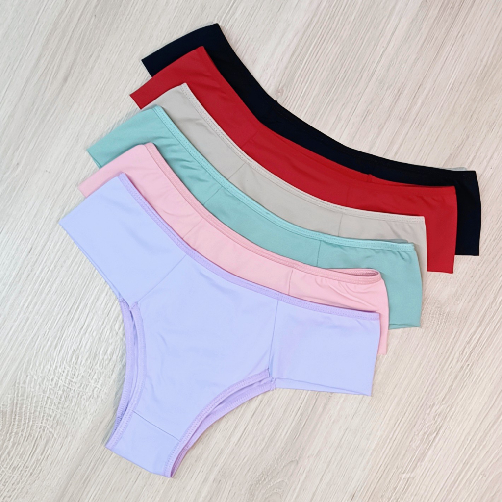 Kit de 5 Calcinhas Conforto Poliamida Lateral Dupla Ref.5K012 | Shopee ...