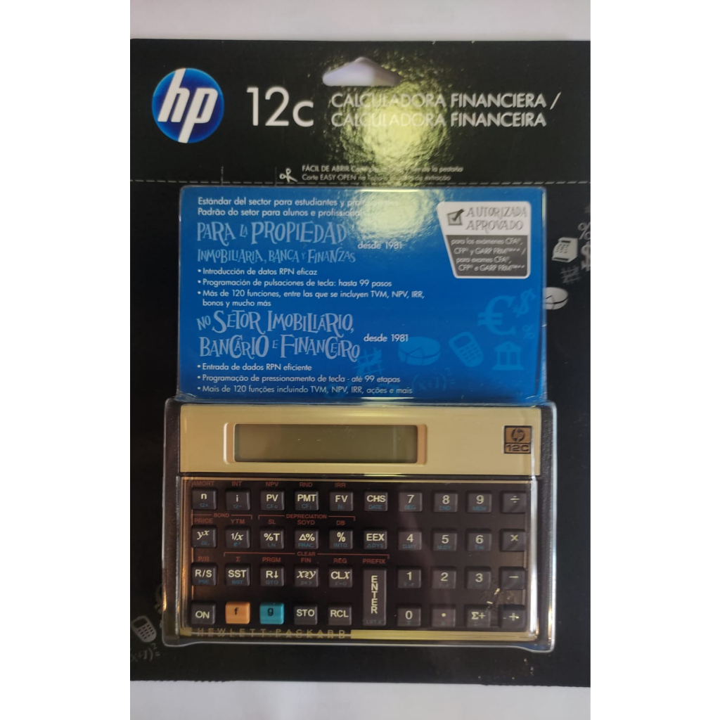 Calculadora Financeira Hp 12c Gold 120 Funcoes Original | Shopee Brasil