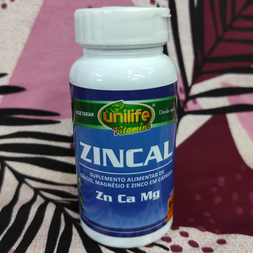 ZINCAL 60 cápsulas (Unilife) UNIDADE (Cálcio, Magnésio e Zinco ...
