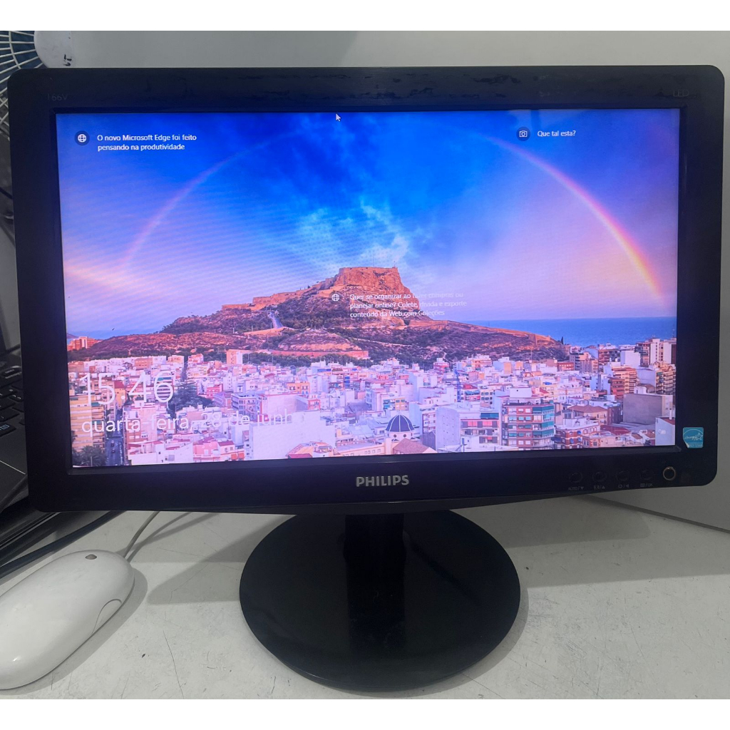 MONITOR LED PHILIPS MOD.-166V3L 16.6 POLEGADAS - USADO COM CABOS INCLUSOS) | Shopee Brasil