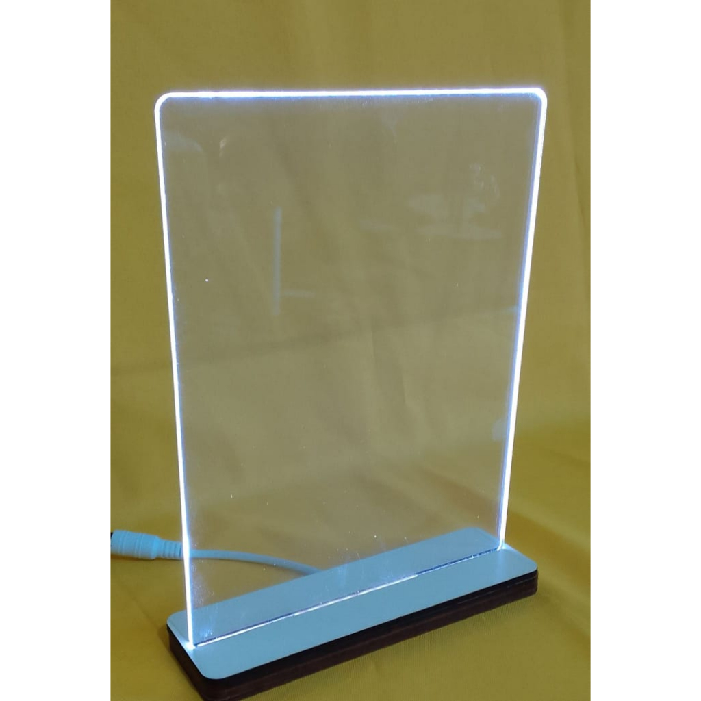 Placa de Acrílico 15x20cm com Base de LED em MDF para Luminária ...