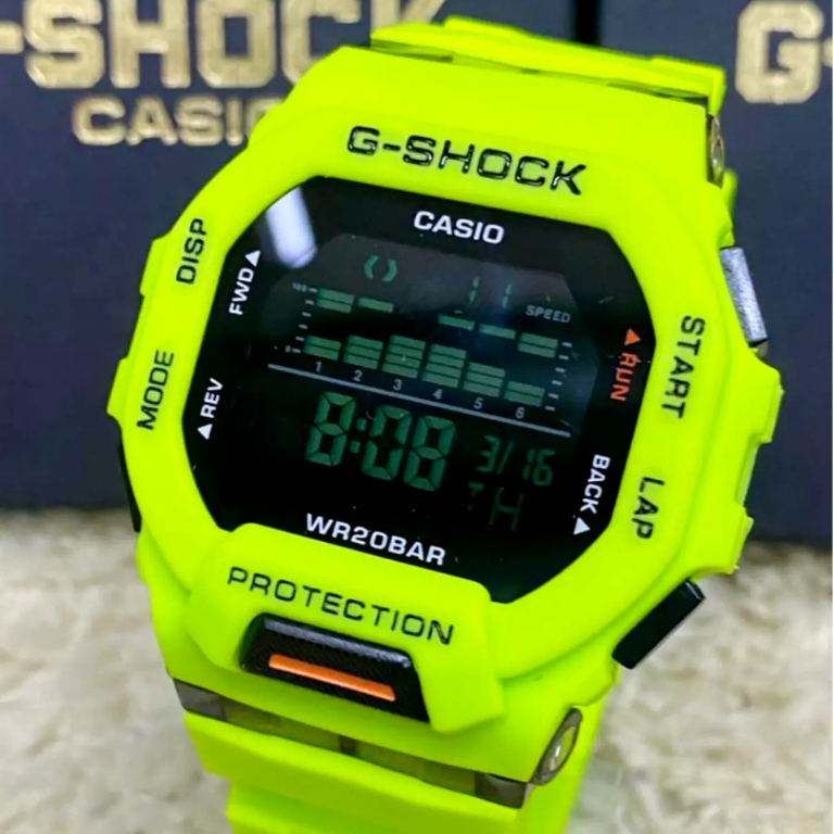 Relógio CASIO G-SHOCK G-Squad Sports GBD-200 VERDE FLUORESCENTE C ...