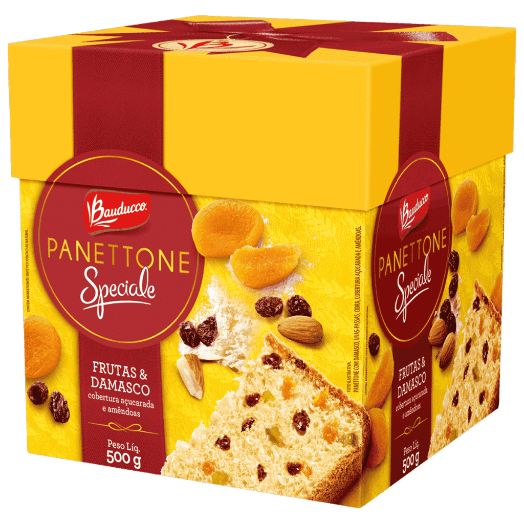 Panetone Speciale Frutas E Damasco 500g Bauducco | Shopee Brasil