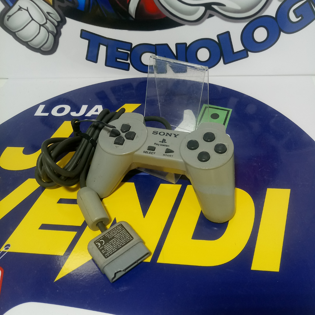 Playstation 1 Controle Clássico Original com detalhes - Escorrega o Preço