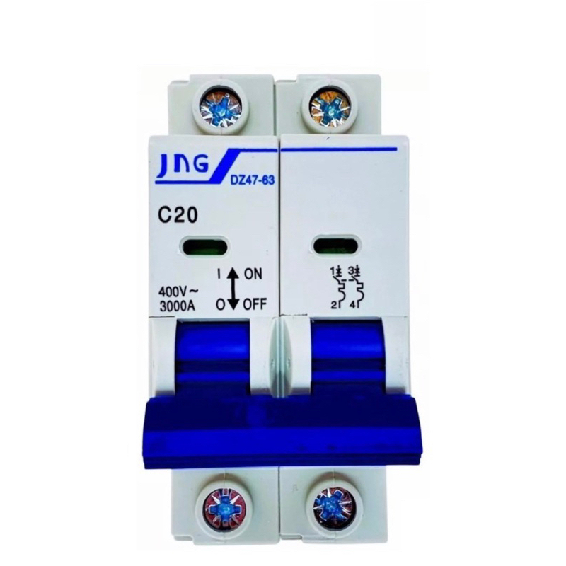 Disjuntor Bipolar Din Curva C 20A 2p JNG | Shopee Brasil