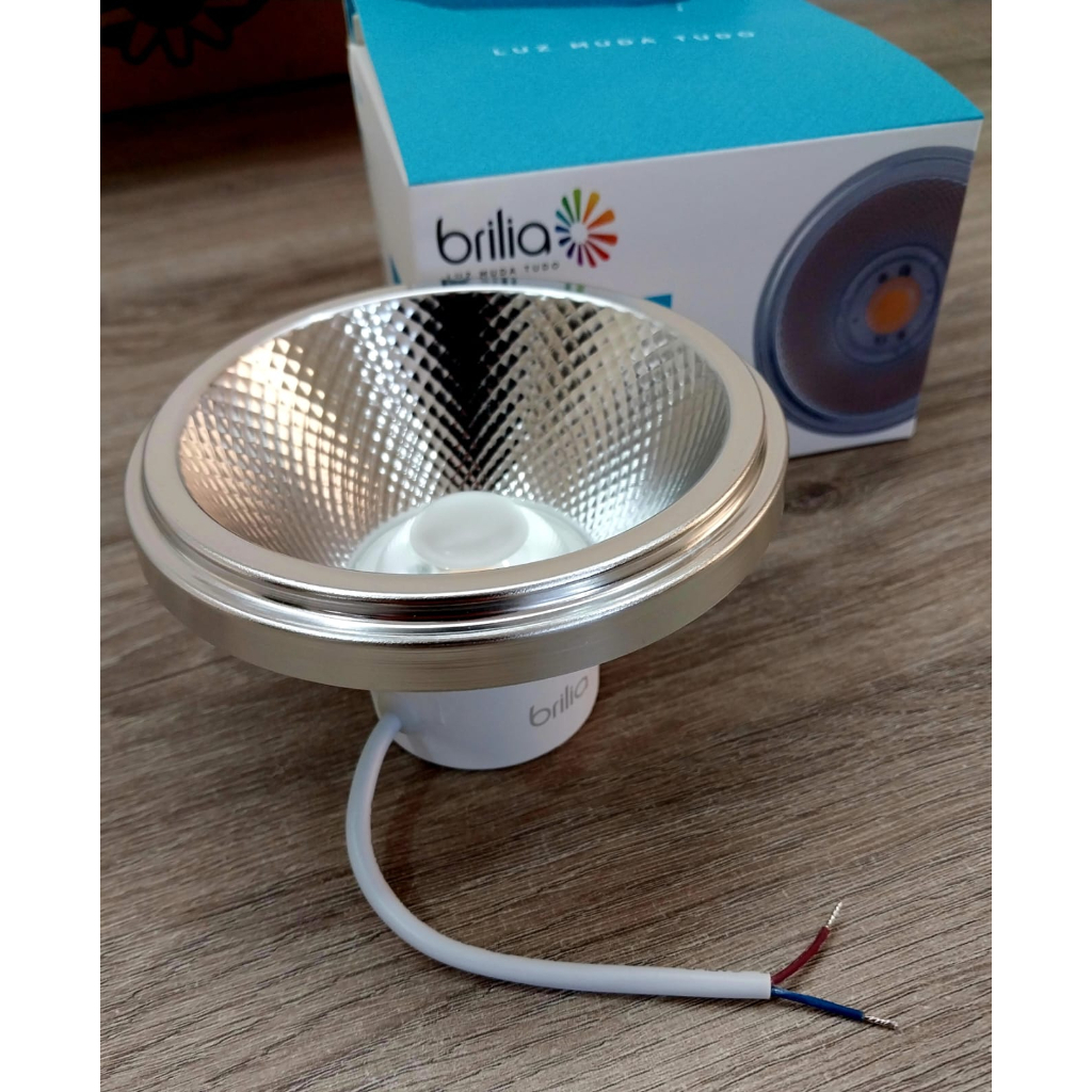 Lampada AR111 LED 10w com Fonte Bivolt 24° Branco Quente 2700K - Brilia ...
