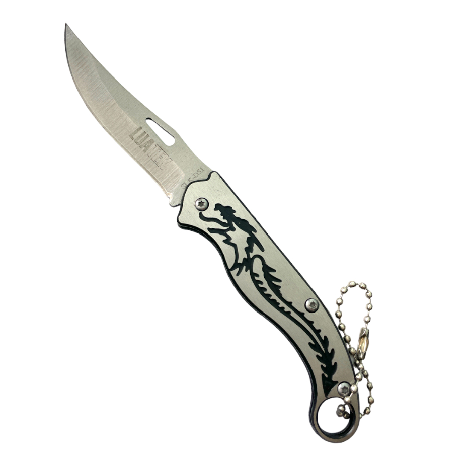Canivete Simples Luatek Manual Caça Camping Pesca Retrátil Estampas ...