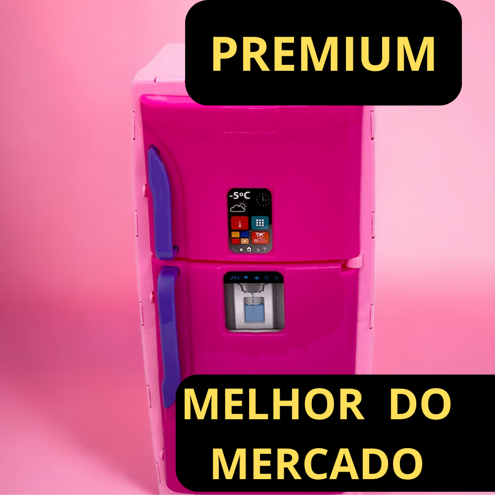 Mini Freezer de Brinquedo com Formas de Gelo, Gaveteiros e Prateleiras ...