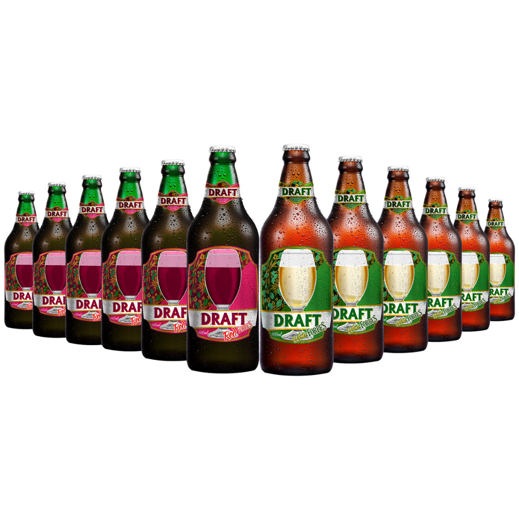 Kit 6 Chops de Vinho Draft 600ml - Sabores | Shopee Brasil