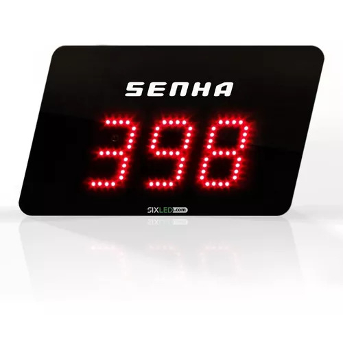 Painel Chamador De Senha Digital Led Com Bip E Teclado Sem Fio | Shopee ...