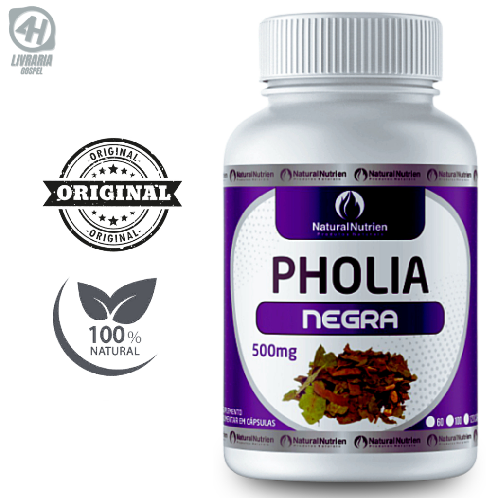 Pholia Negra Embalagem 100 Cápsulas de 500mg Cada | Shopee Brasil