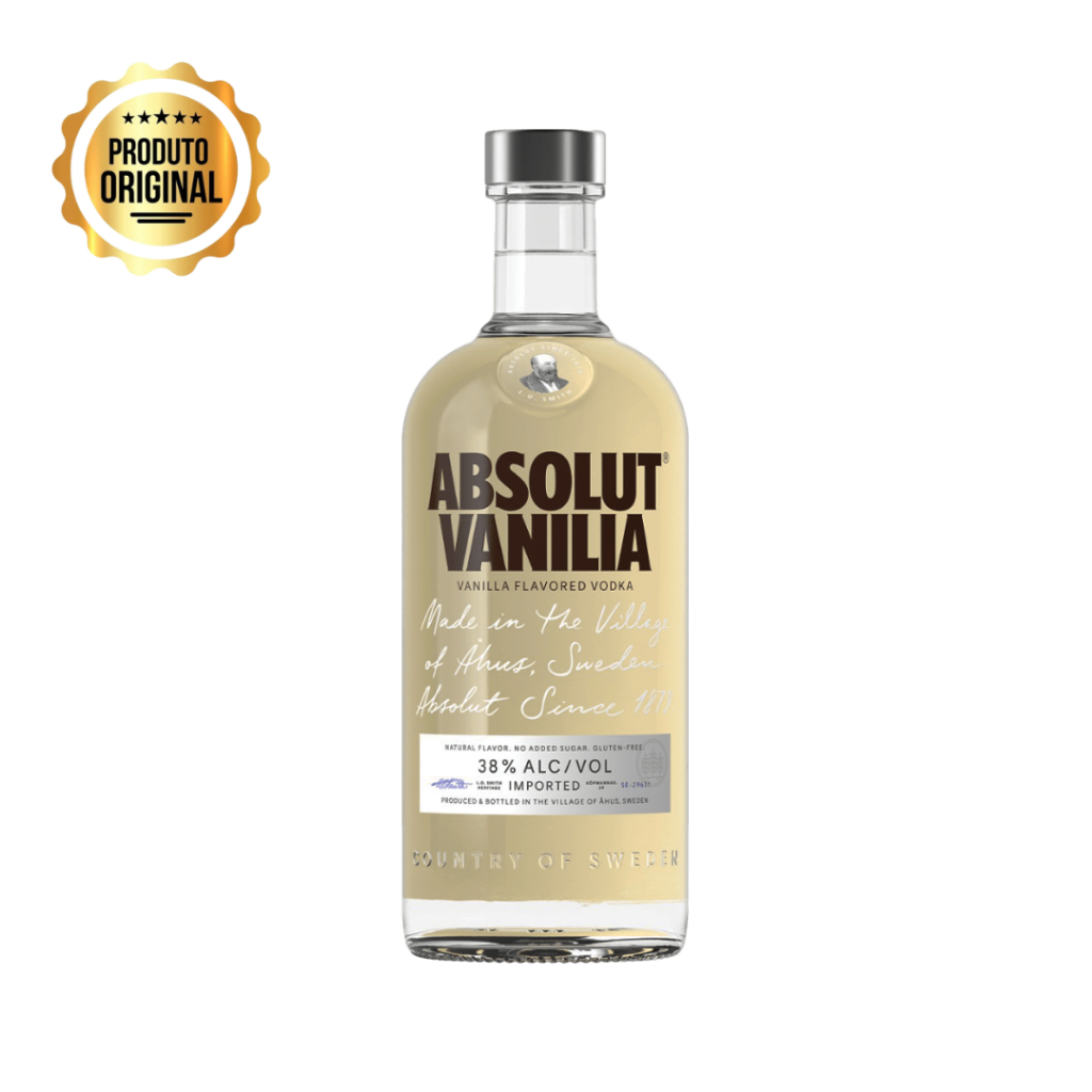 Vodka Absolut Vanilia Sabor Baunilha Vanilla 750ml | Shopee Brasil