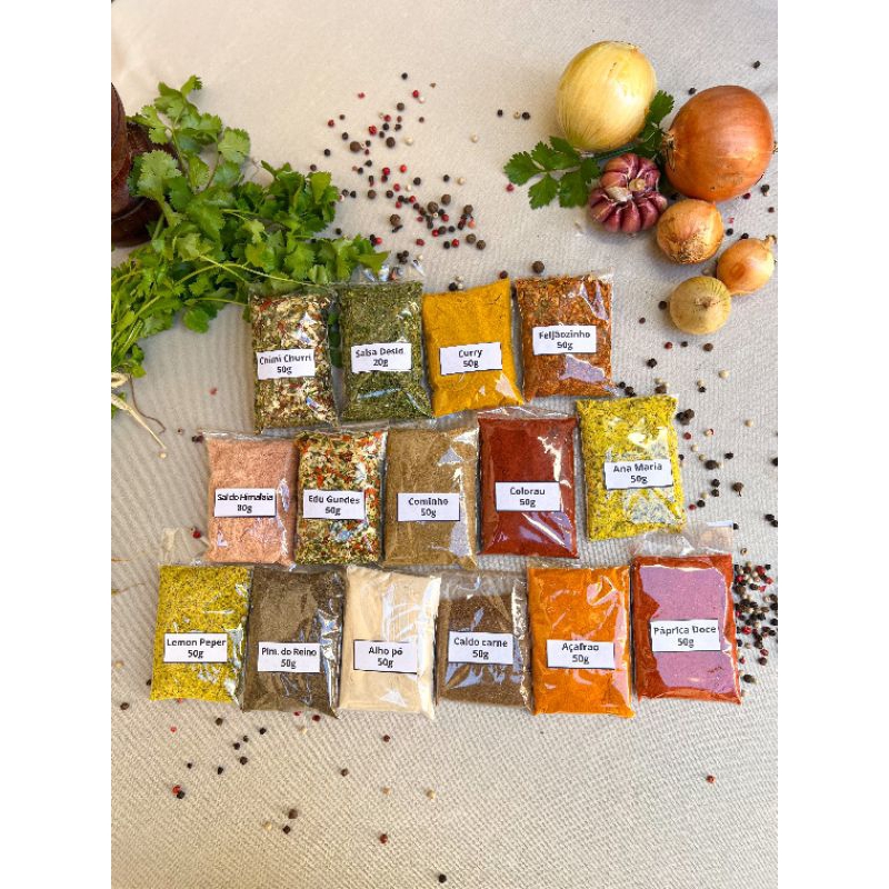 Kit de Temperos e Condimentos Dia a Dia 15 temperos | Shopee Brasil