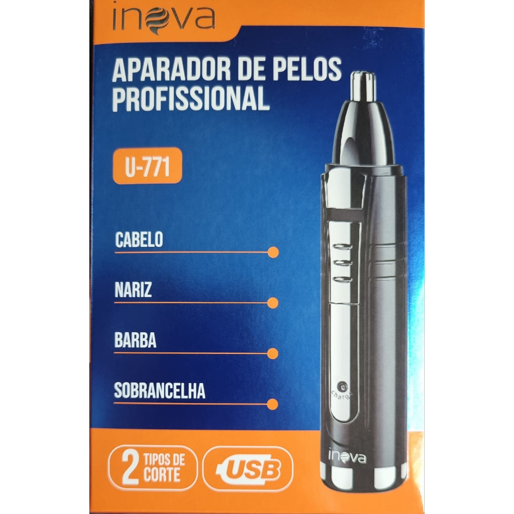 Mini Aparador profissional de pelos Nariz Barba Sobrancelha e Cabelo Inova U771 | Shopee Brasil