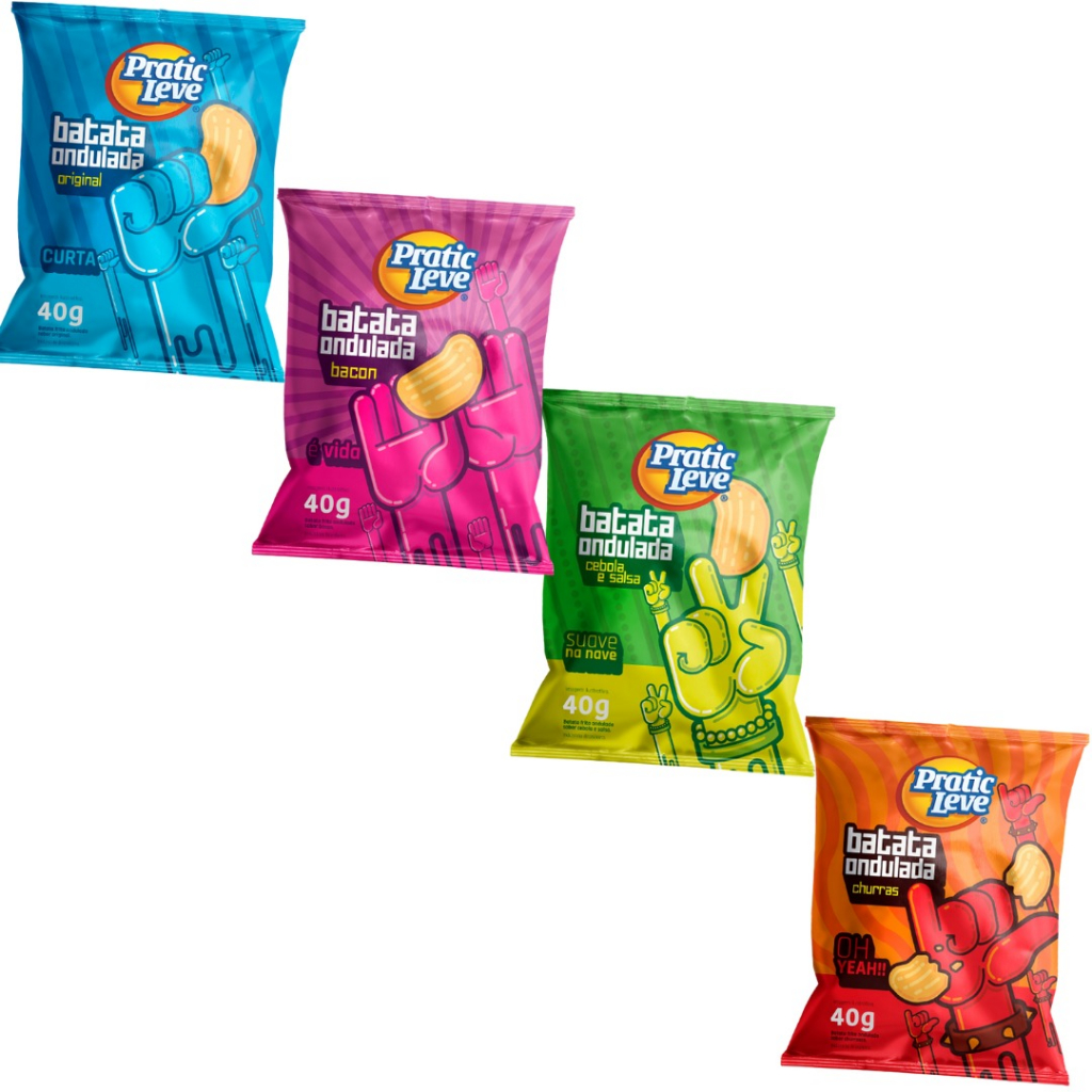 Kit C/ 12 Batata Frita Ondulada Original Pratic Leve Com 40g | Shopee ...