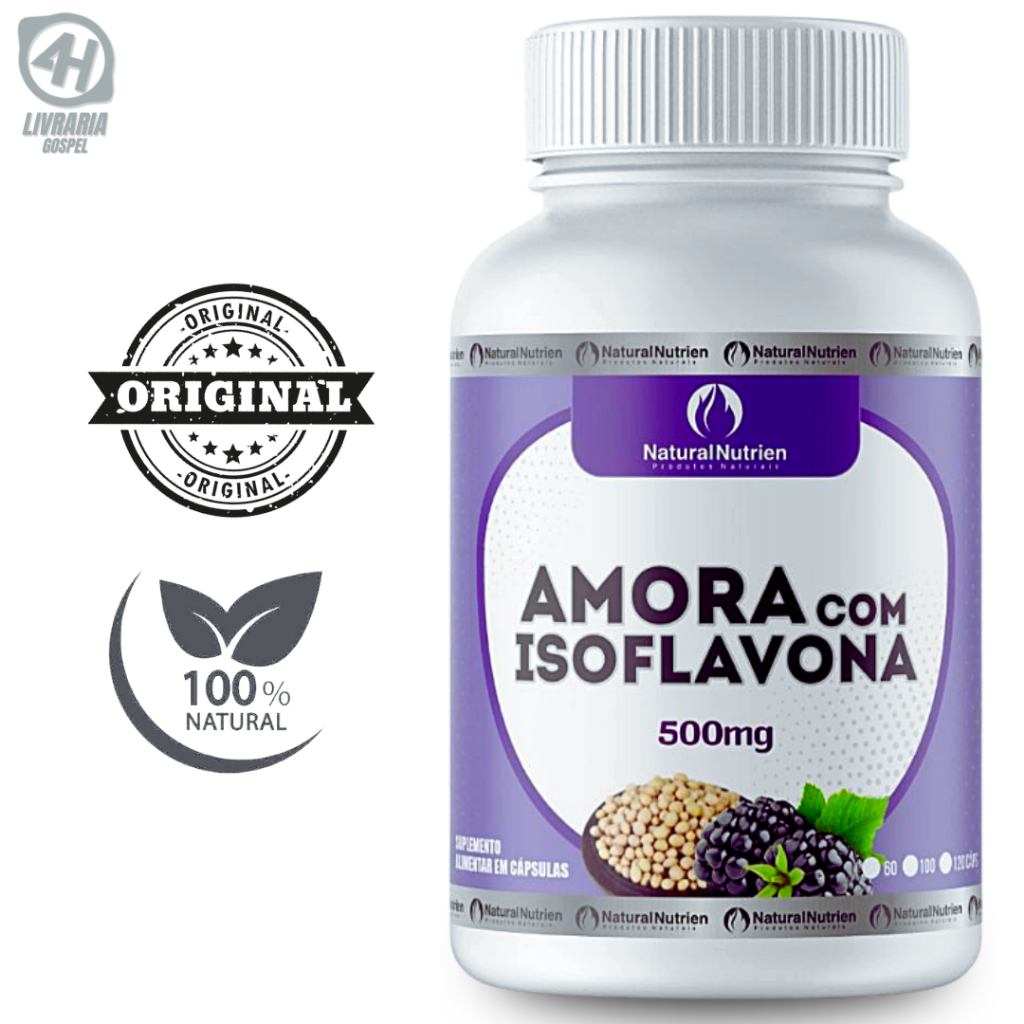 Amora com Isoflavona Embalagem 100 Cápsulas de 500mg Cada | Shopee Brasil
