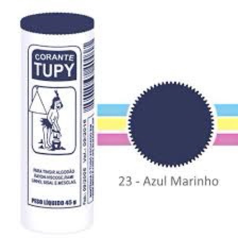 Tintol Corante Para Tingir Tecidos Roupa Artesanato 45g Tupy ( VARIAS ...