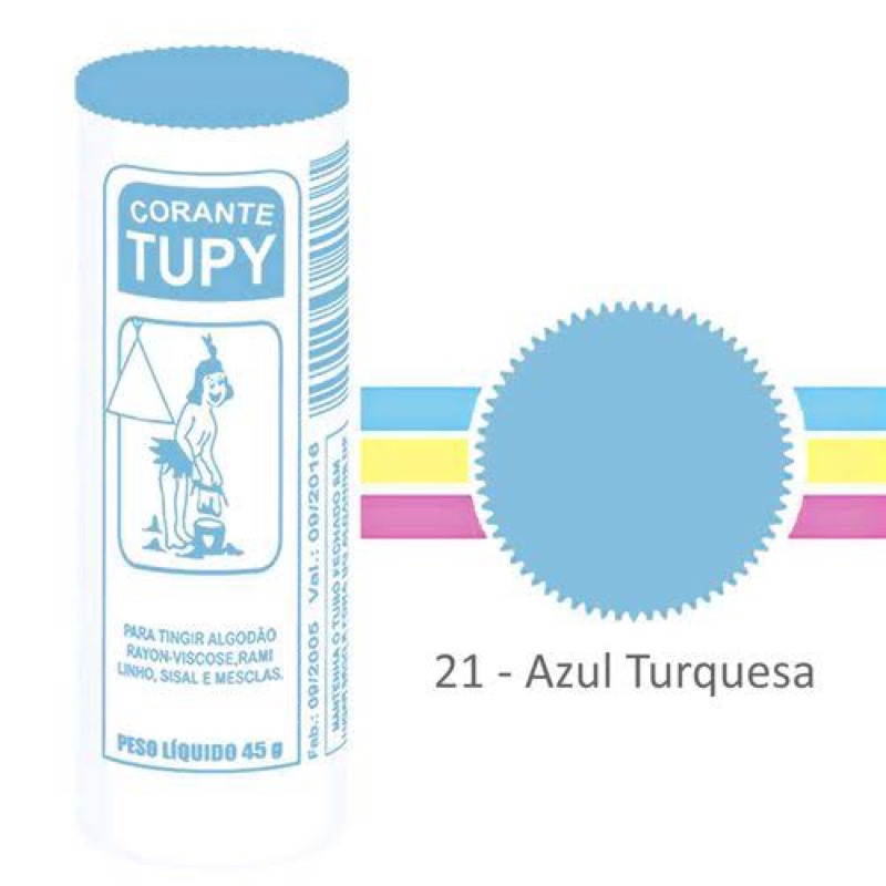Tintol Corante Para Tingir Tecidos Roupa Artesanato 45g Tupy ( VARIAS ...