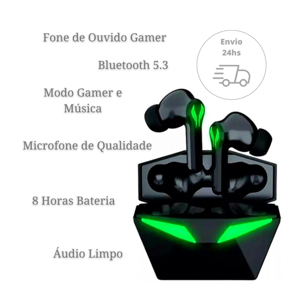 Fone Gamer Bluetooth Sem Fio Microfone Jogos It-Blue Le-2406 | Shopee ...