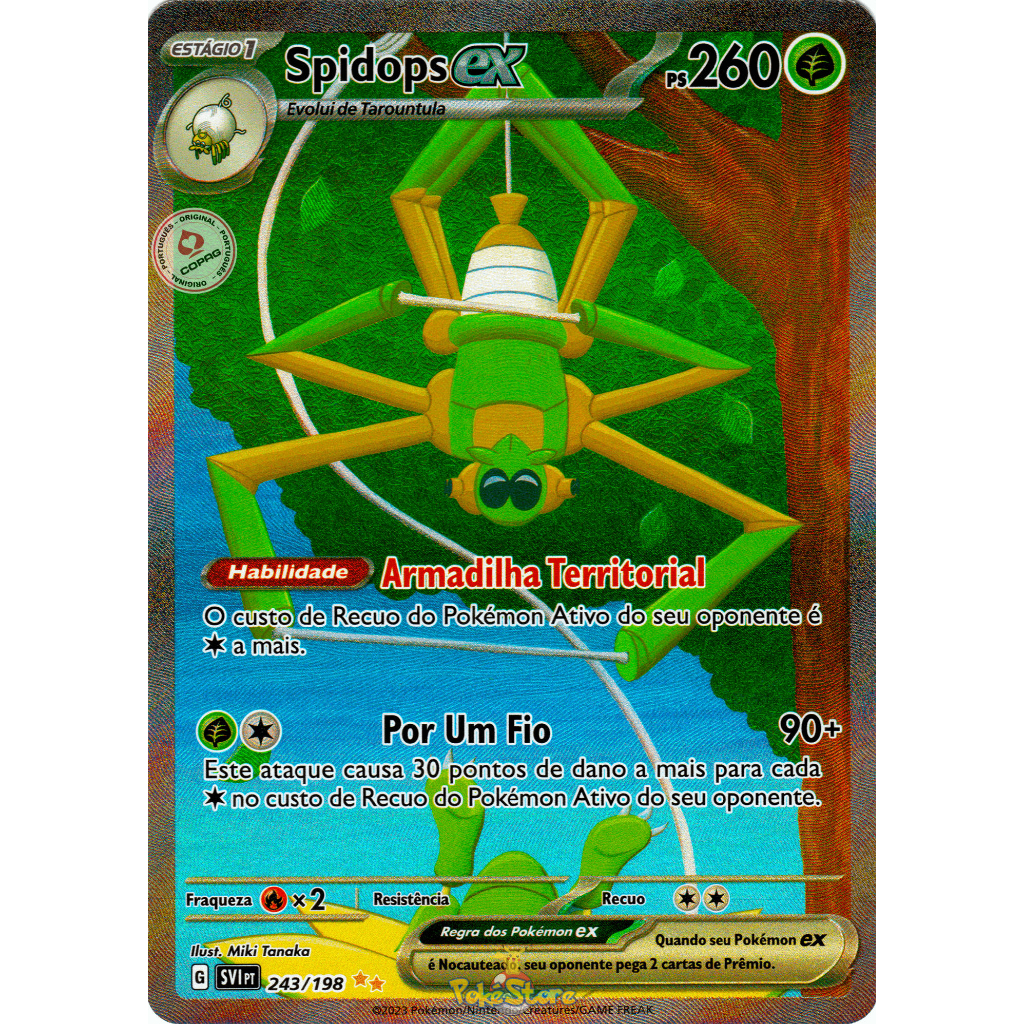 Carta Pokemon Spidops EX Português Card Original Copag - Pronta Entrega ...