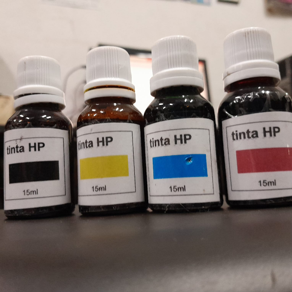 Tinta Pra Impressoras Hp Kit Completo (4 Frascos) HP | Shopee Brasil