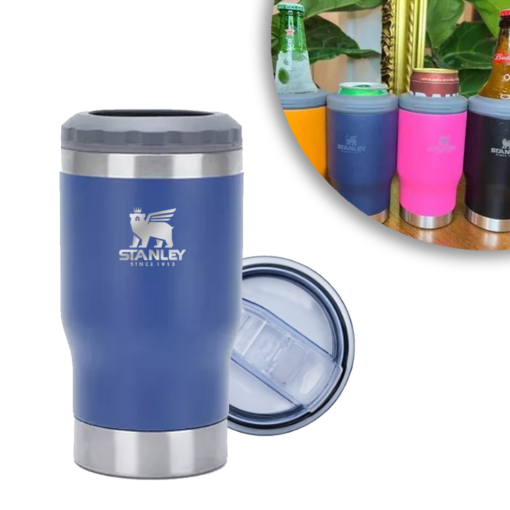 Copo Térmico de Cerveja Stanley porta lata, long neck e café com Tampa ...