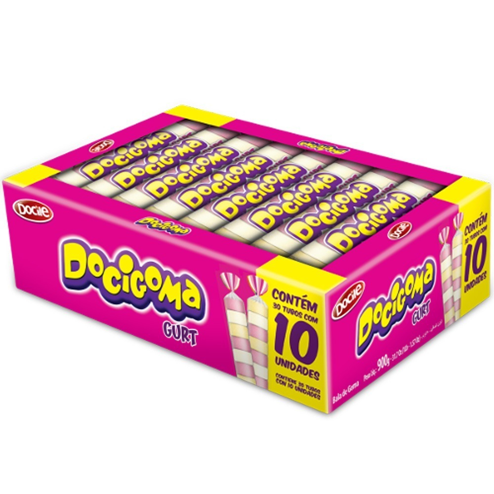 Bala De Goma Tubo Jujuba Docile 30g c/30 | Shopee Brasil