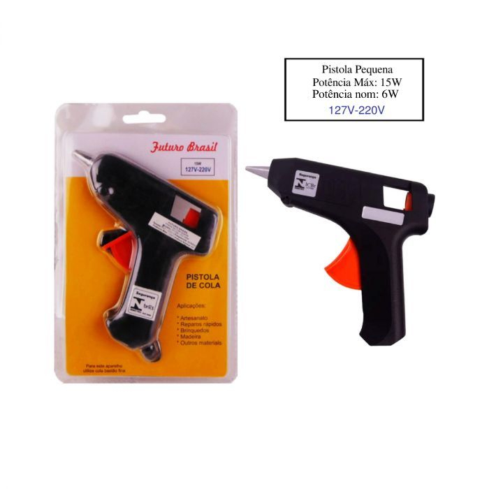 Pistola P/Cola Quente 15W Futuro Brasil - Modelo:PT102 | Shopee Brasil