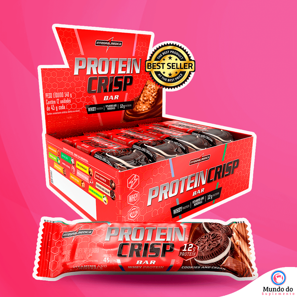 Crisp Bar Protein - Display 12 unidades - Todos os Sabores ...