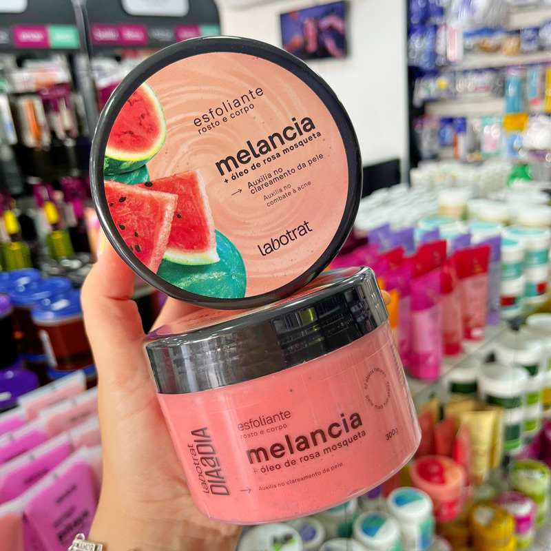 Esfoliante Corporal e Facial Melancia + Óleo de Rosa Mosqueta 300g ...