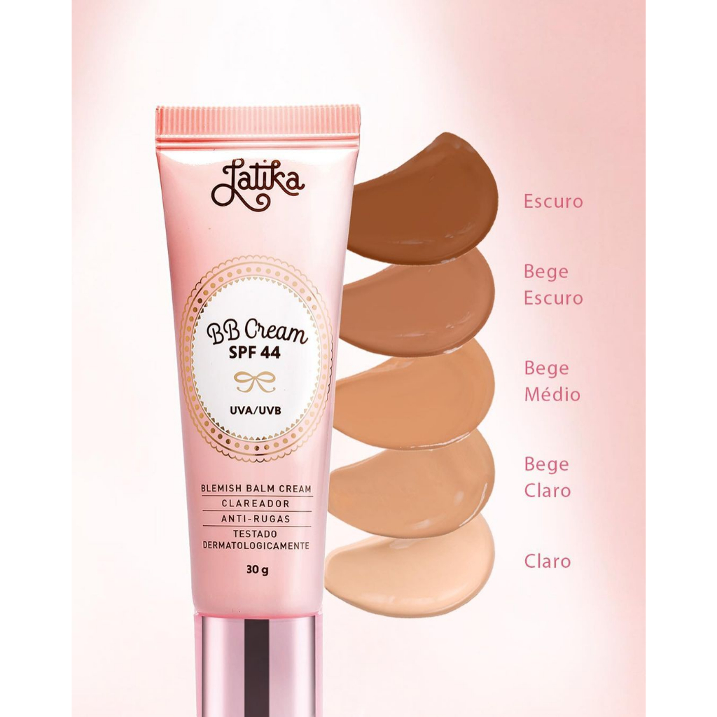 Bb Cream Latika Antirrugas e Clareados FPF 44 (Escolha a sua cor ...