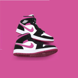 Tenis Nike Air Jordan Adulto Feminino Menina Preto Rosa Cano Alto ...