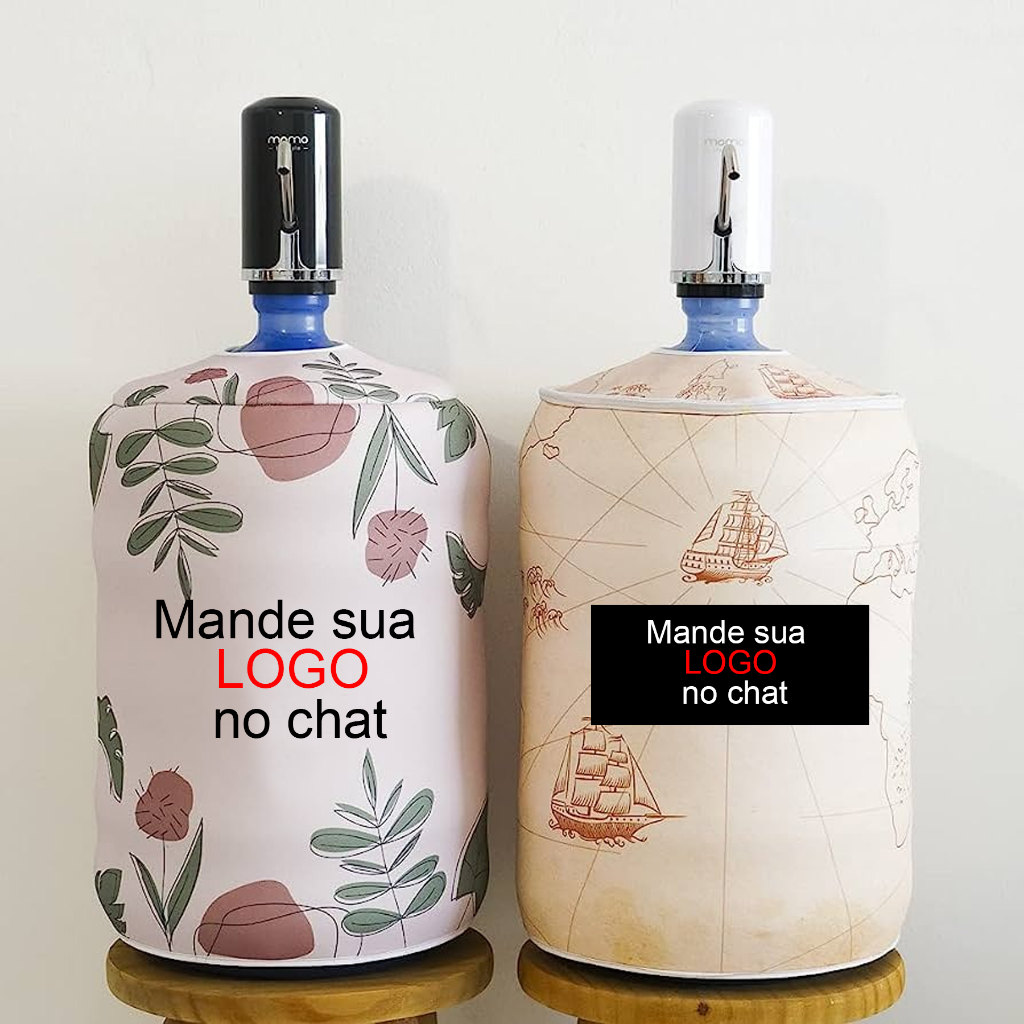 Capa Para Galão De Água Invertido 20L Com Estampa Personalizada com ...