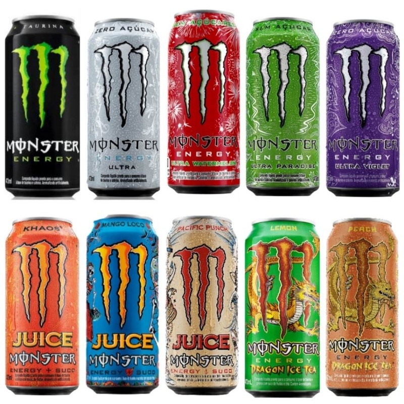 Energético Monster 473 ml Vários Sabores | Shopee Brasil