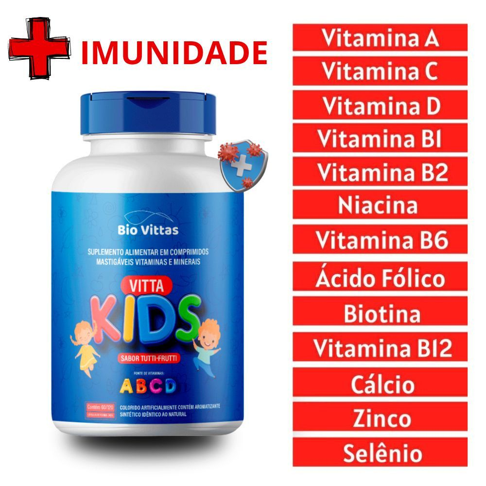 Vitamina Infantil Para Imunidade Apetite Anemia - Infantil Mastigavel ...