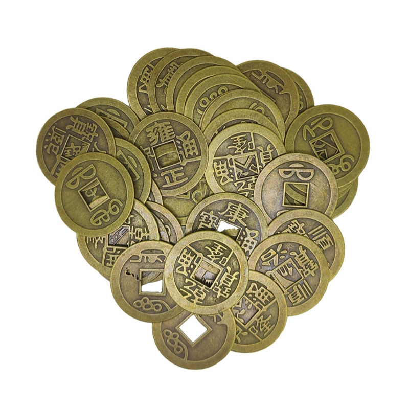 20 Moedas Antiga Amuleto Sorte Chinesa Feng Shui Chinês Riqueza ...