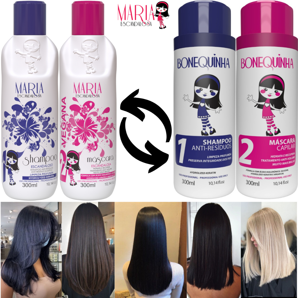 Kit Maria Escandalosa Progressiva Tradicional 2x300ml | Shopee Brasil