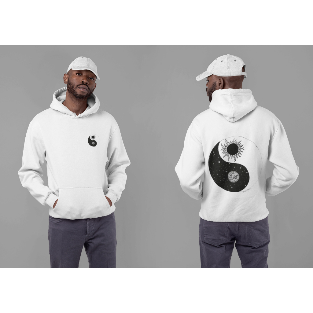Moletom marrom Claro Moletom Liso Yin Yang Sol E Lua | Shopee Brasil