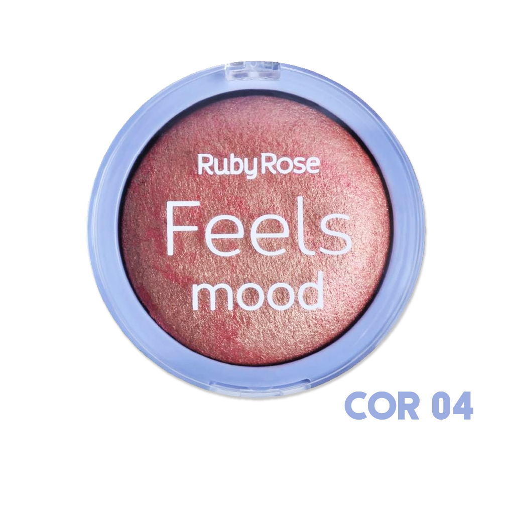 Blush Marble Feels Mood Cintilante Glow Ruby Rose HB6117 | Shopee Brasil