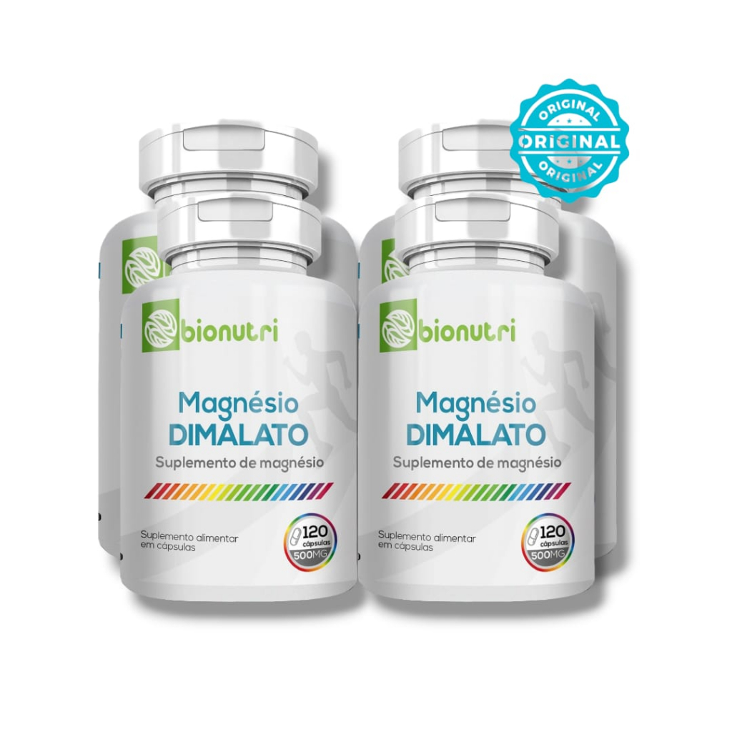 Kit 4 Uni Magnesio Dimalato 120 Caps 500mg | Shopee Brasil
