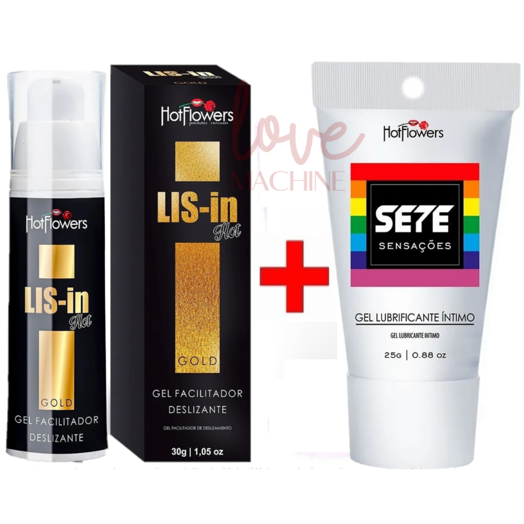 Lis-in Gold Gel Anal + Lubrificante Anal Sete 7 Sensações | Shopee Brasil