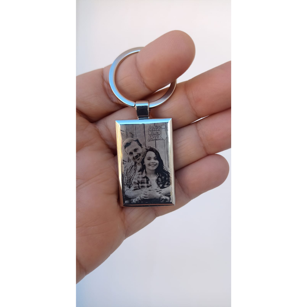 Chaveiro de Aço Inox Retangular Personalizado com Foto e Frase - Lindo ...