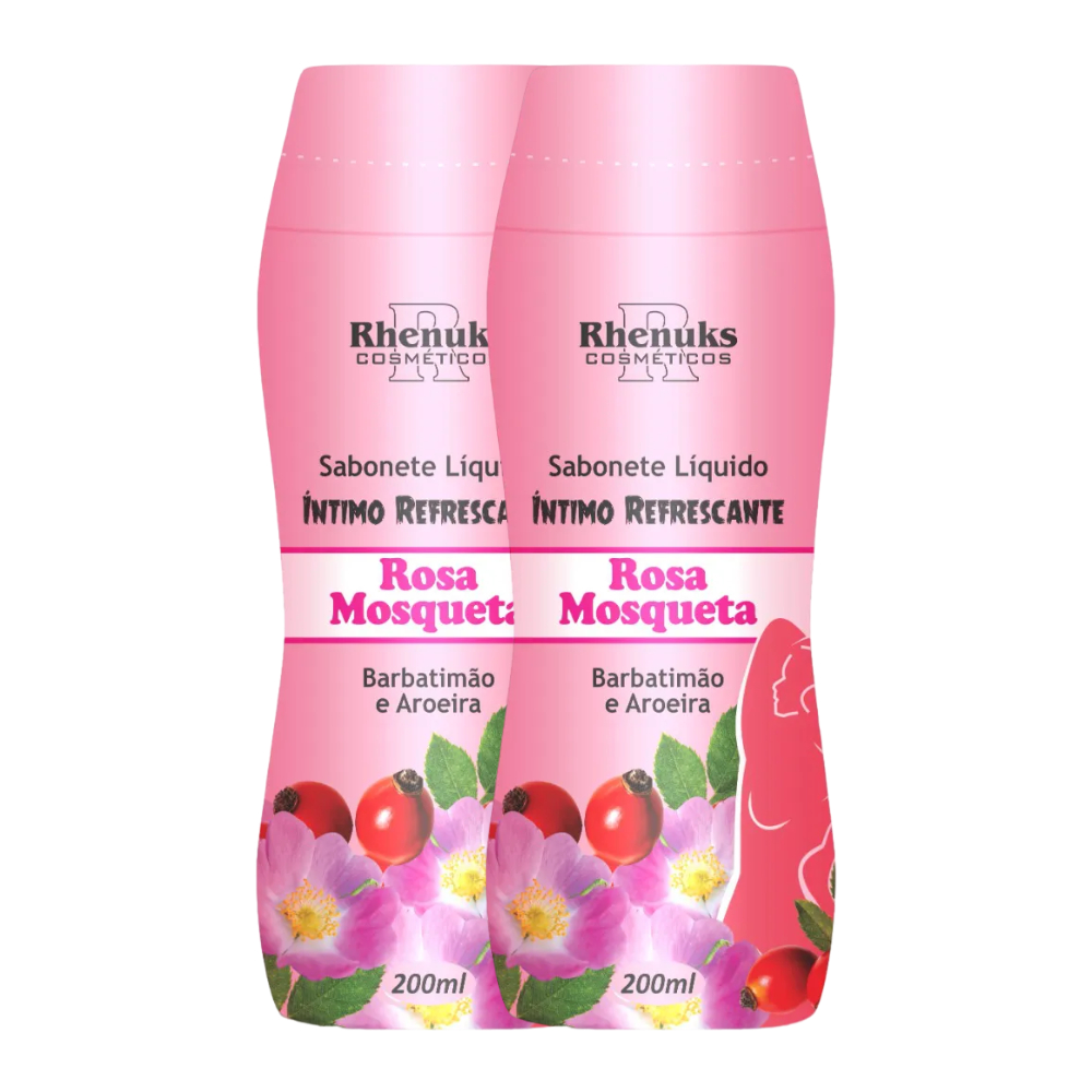 Kit 2 Sabonete Íntimo Rosa Mosqueta 200ml | Shopee Brasil