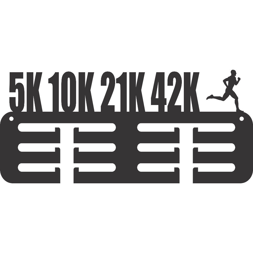 Porta Medalhas modelo CORRIDA 5K 10K 21K 42K MASCULINO produzido em Madeira Mdf 6mm de alta ...