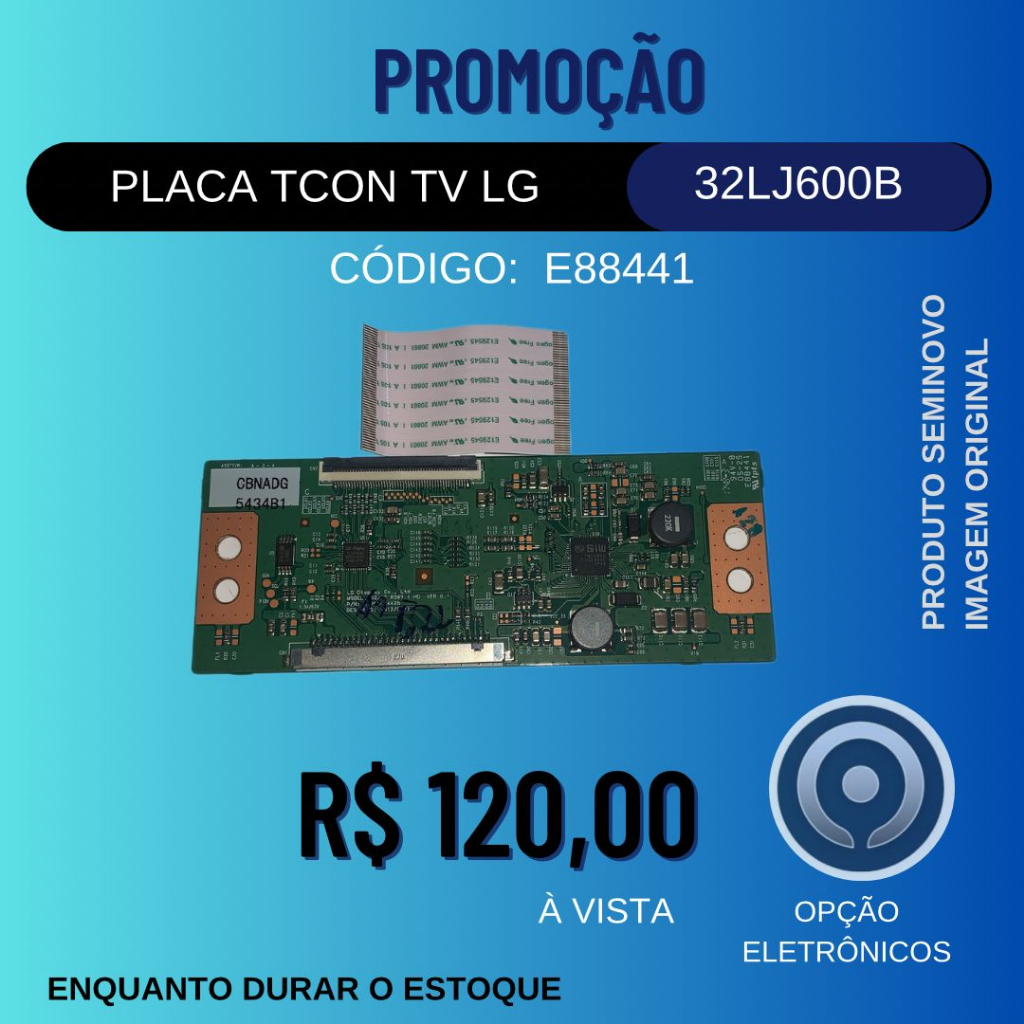 PLACA TCON E88441 TV LG 32LJ600B | Shopee Brasil